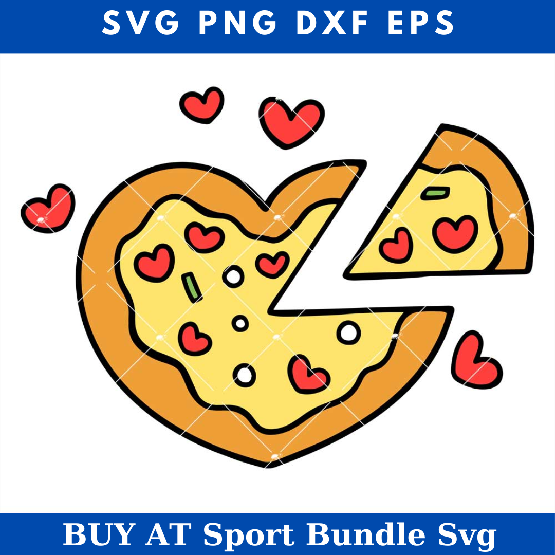 Valentines Day Pizza Slice Svg, Pizza Heart Svg, Pizza Lover | Inspire ...