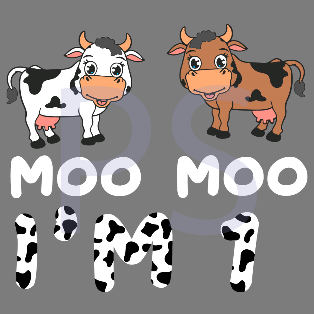 Birthday Moo Moo Im 1 Svg, Birthday Svg, Cute Cow Svg, Cow S - Inspire ...