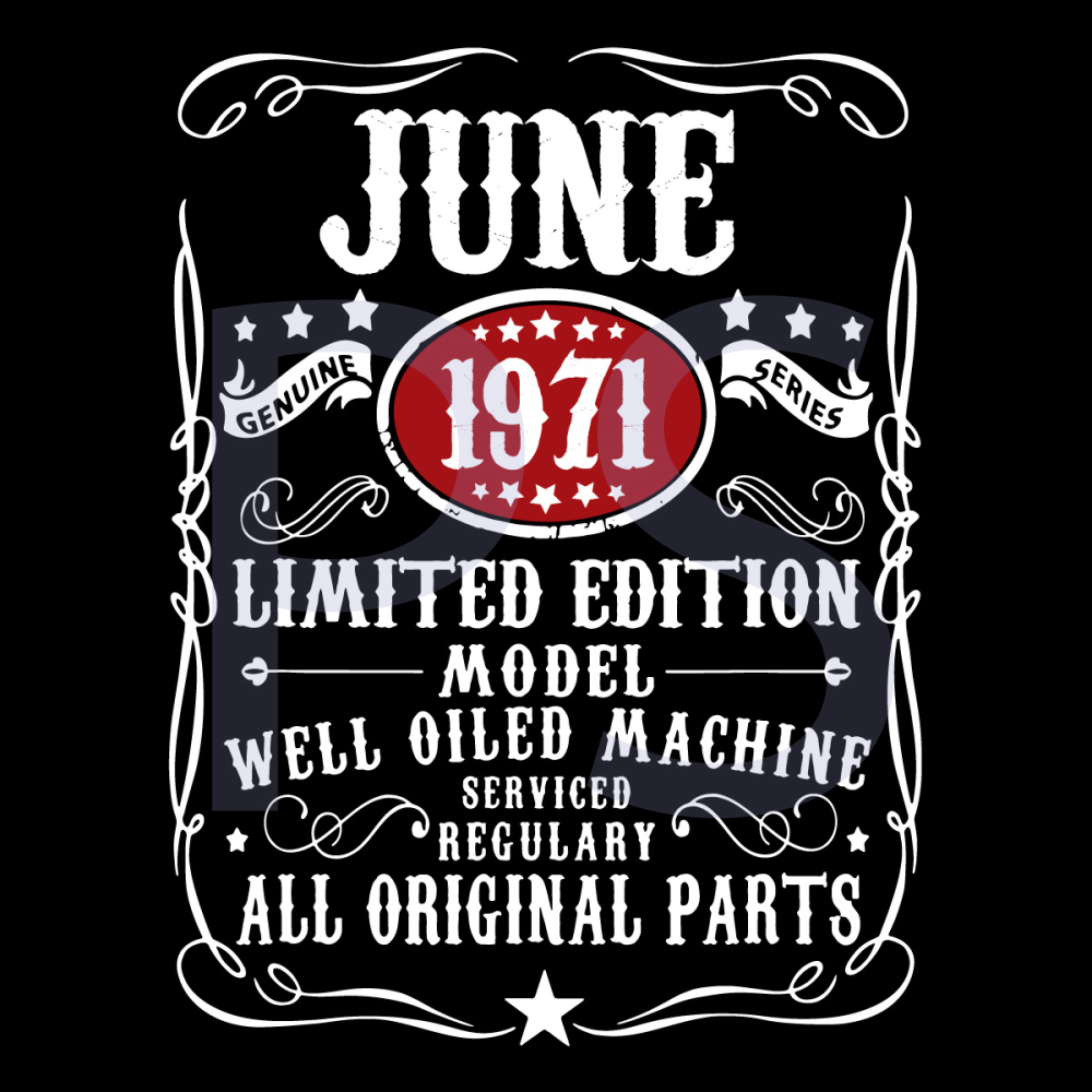 June 1971 Limited Editon Model Svg, Birthday Svg, June Svg, | Inspire ...