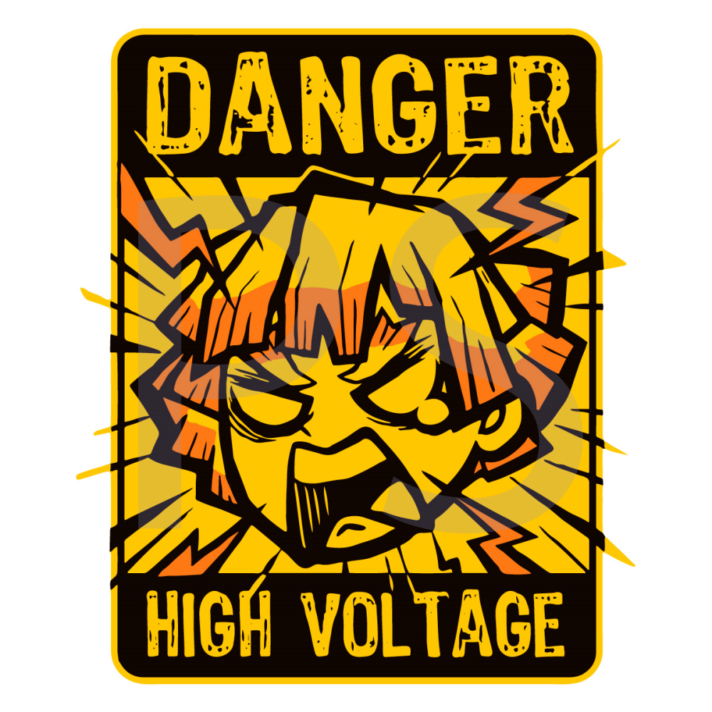 Demon Slayer Zenitsu Danger High Voltage Svg, Trending Svg, | Inspire ...
