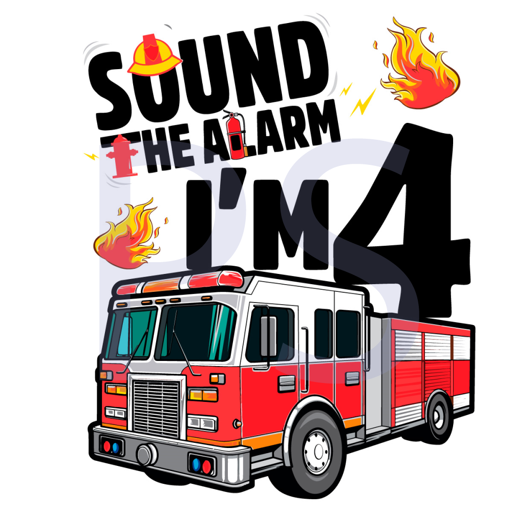 Sound The Alarm I Am 4 Svg, Birthday Svg, 4 Years Old Svg, 4 | Inspire ...