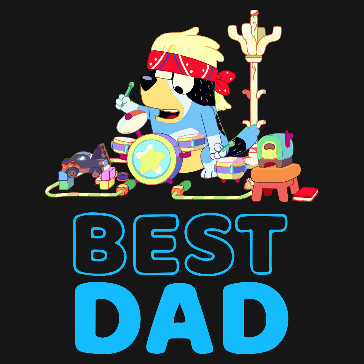 Bluey Best Dad Svg, Fathers Day Svg, Bluey Dog Svg, Best Dad - Inspire ...