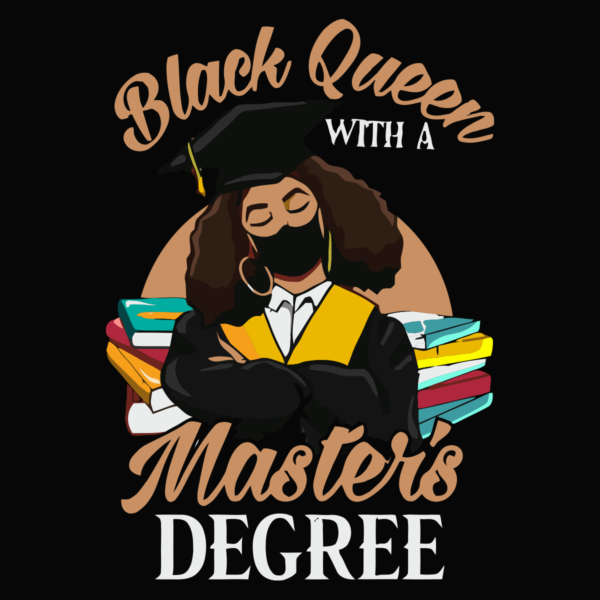 Black Queen With A Masters Degree Svg, Trending Svg, Black Q | Inspire ...