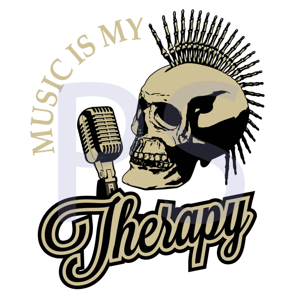 Therapy Skull Singer Svg, Trending Svg, Skull Svg, Microphon - Inspire ...