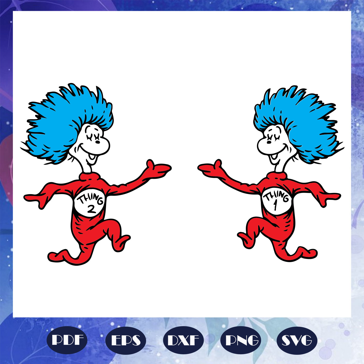 Thing 1 thing 2 svg, Thing 1 SVG, Thing 2 SVG, Dr seuss svg, - Inspire ...