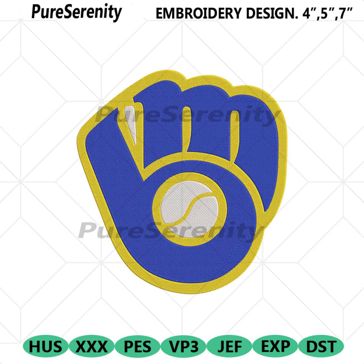 Milwaukee Brewers Cap Logo Embroidery Design, MLB Baseball T | Inspire ...