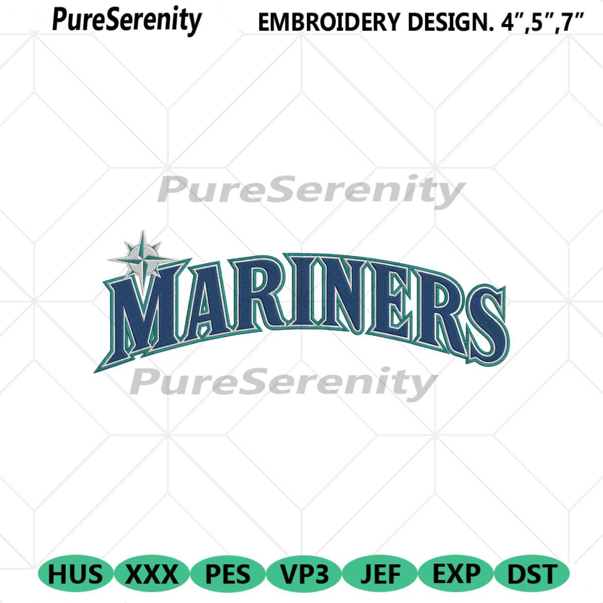 Mariners MLB Wordmark Logo Embroidery, Mariners Jersey Logo | Inspire ...