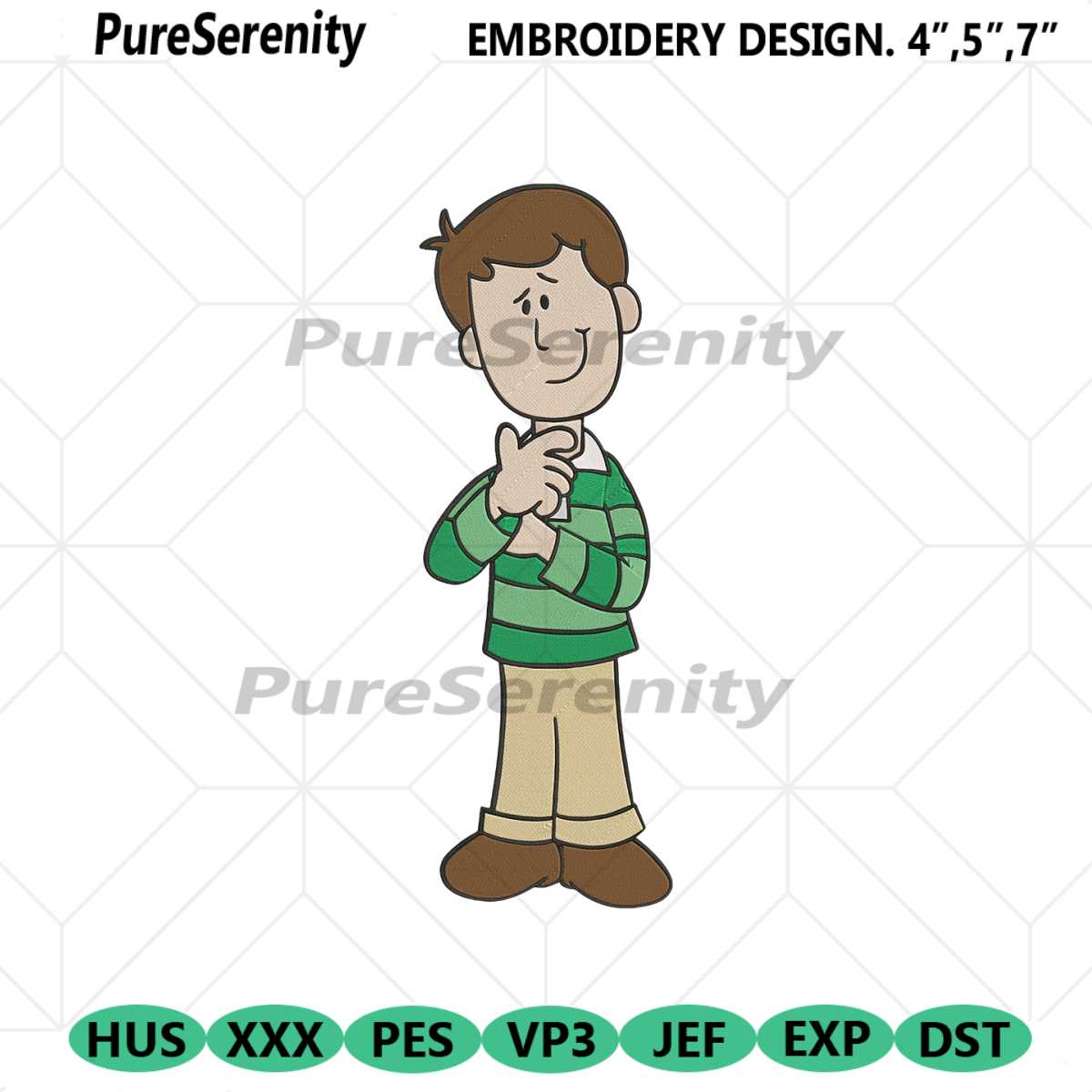 Blues Clues Steve Embroidery Design Files, Blues Clues Chara | Inspire Uplift