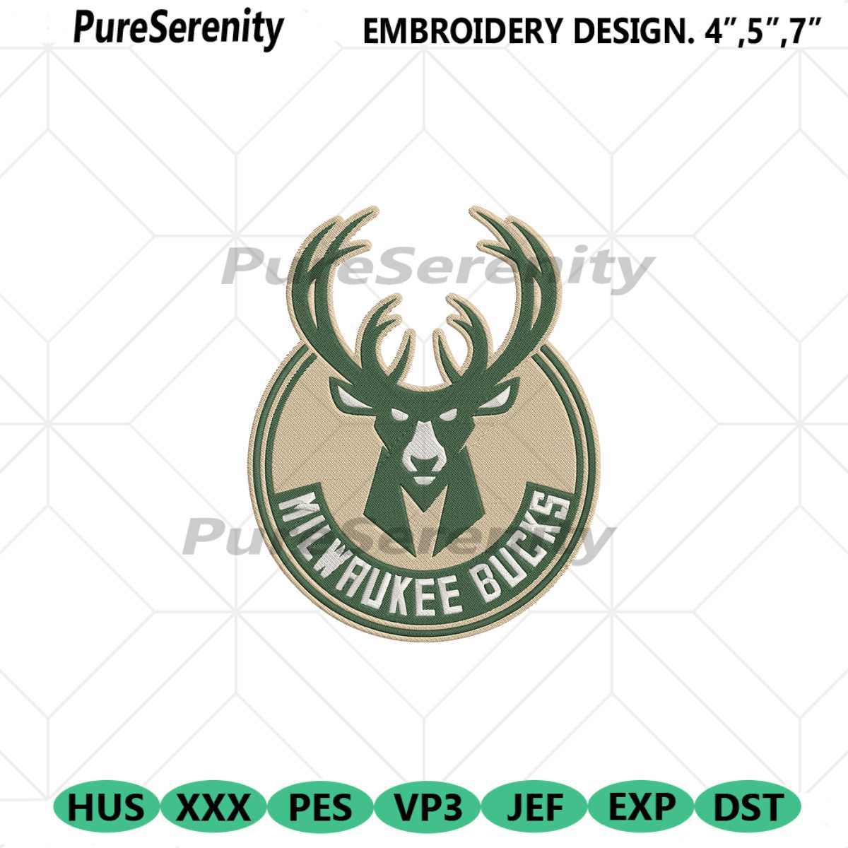 Milwaukee Bucks NBA Logo Embroidery Instant Download, Milwau | Inspire ...