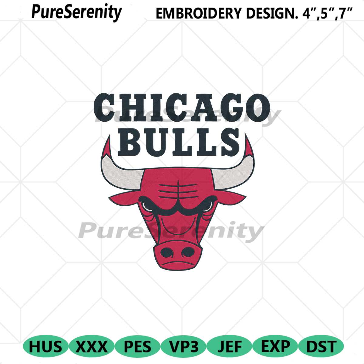 Chicago Bulls Logo NBA Embroidery Design, Chicago Bulls Symb | Inspire ...