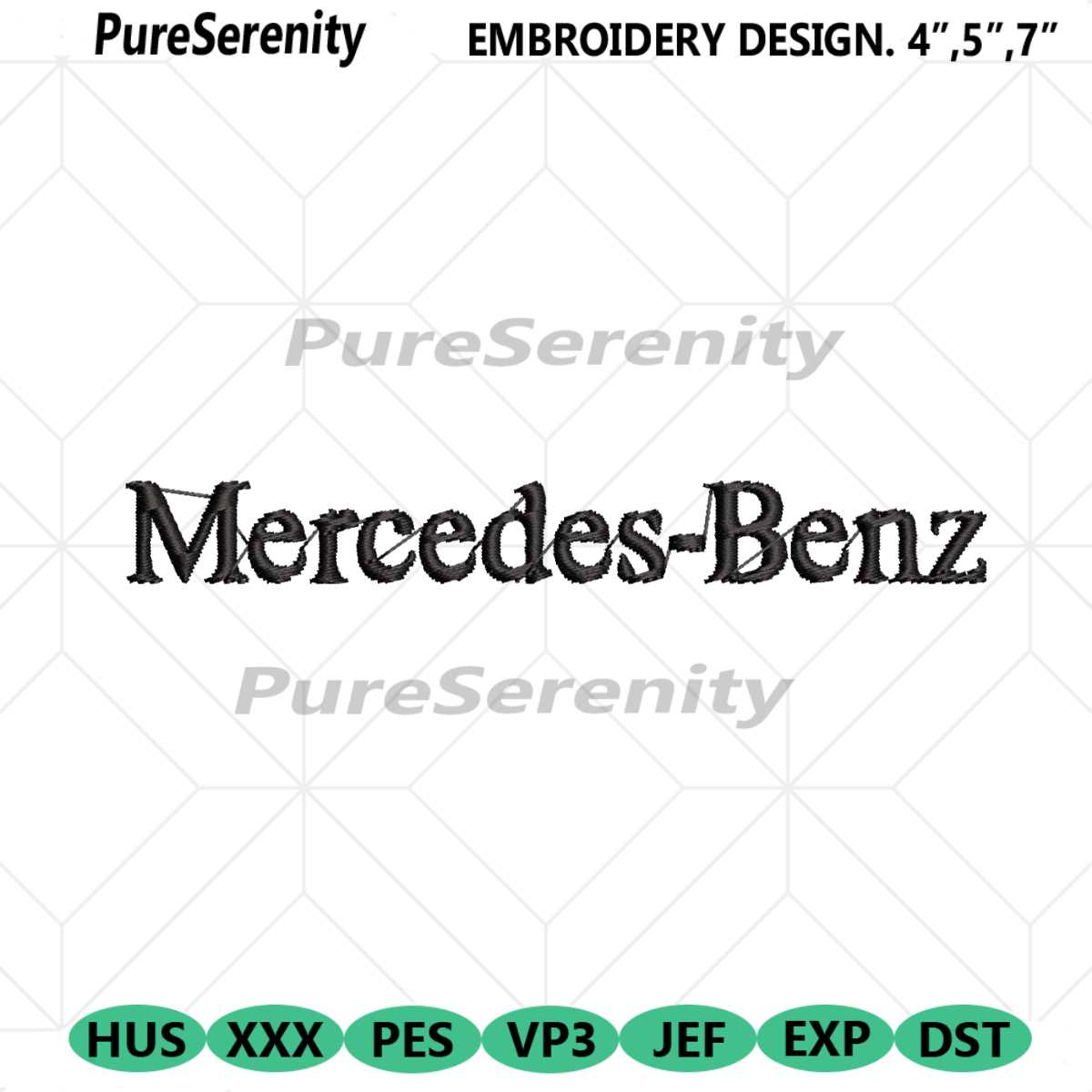 Mercedes Benz Logo Embroidery Design Brand Car Embroidery Do | Inspire ...