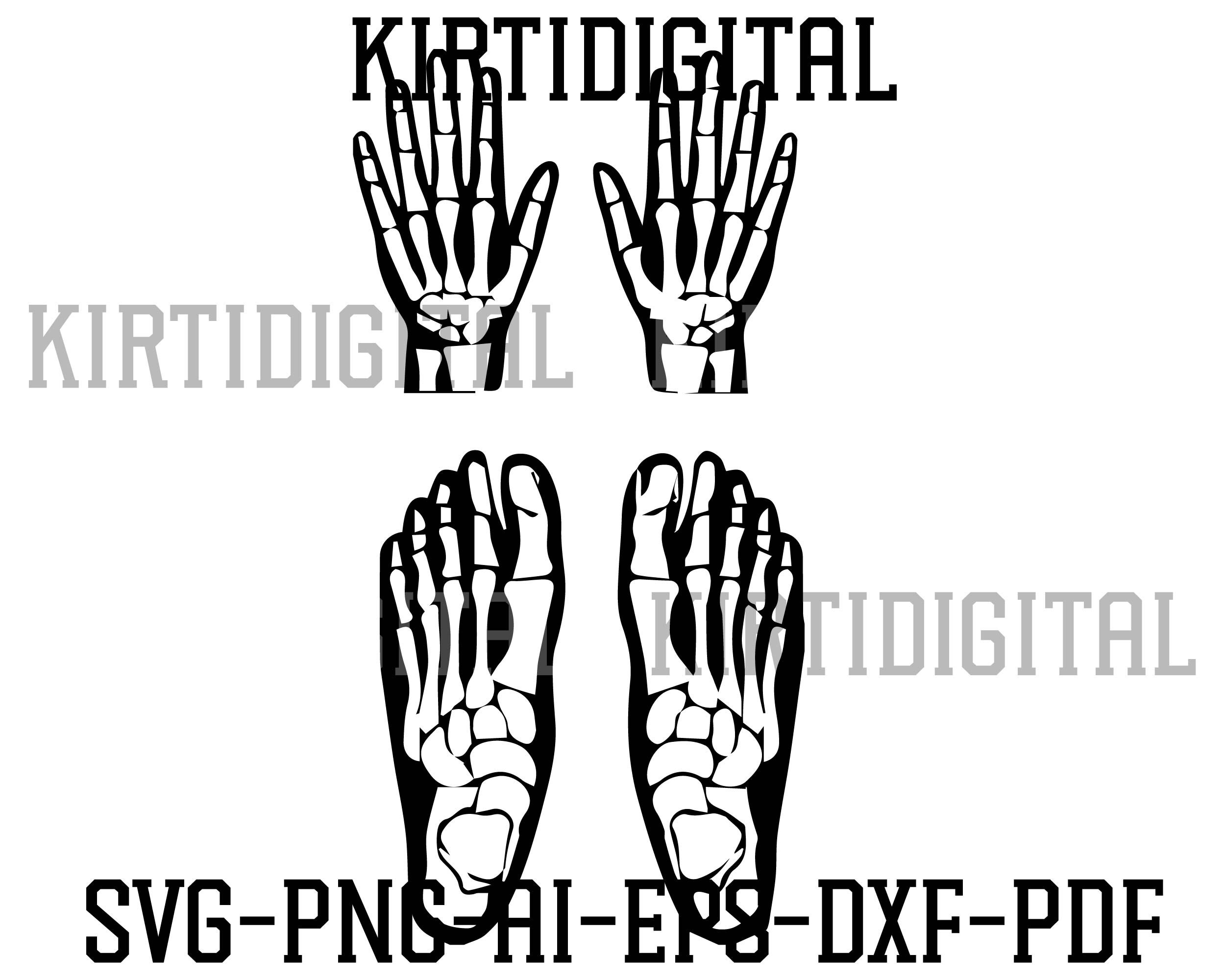 Skeleton Hand SVG, PNG, Skeleton Hand Feets svg, Skeleton ha | Inspire ...