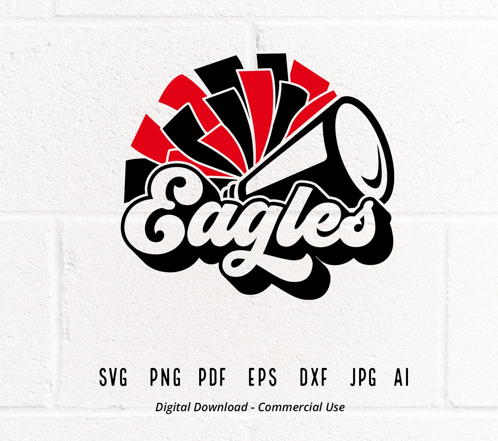 Eagles Cheer SVG PNG, Eagles Mascot svg | Inspire Uplift