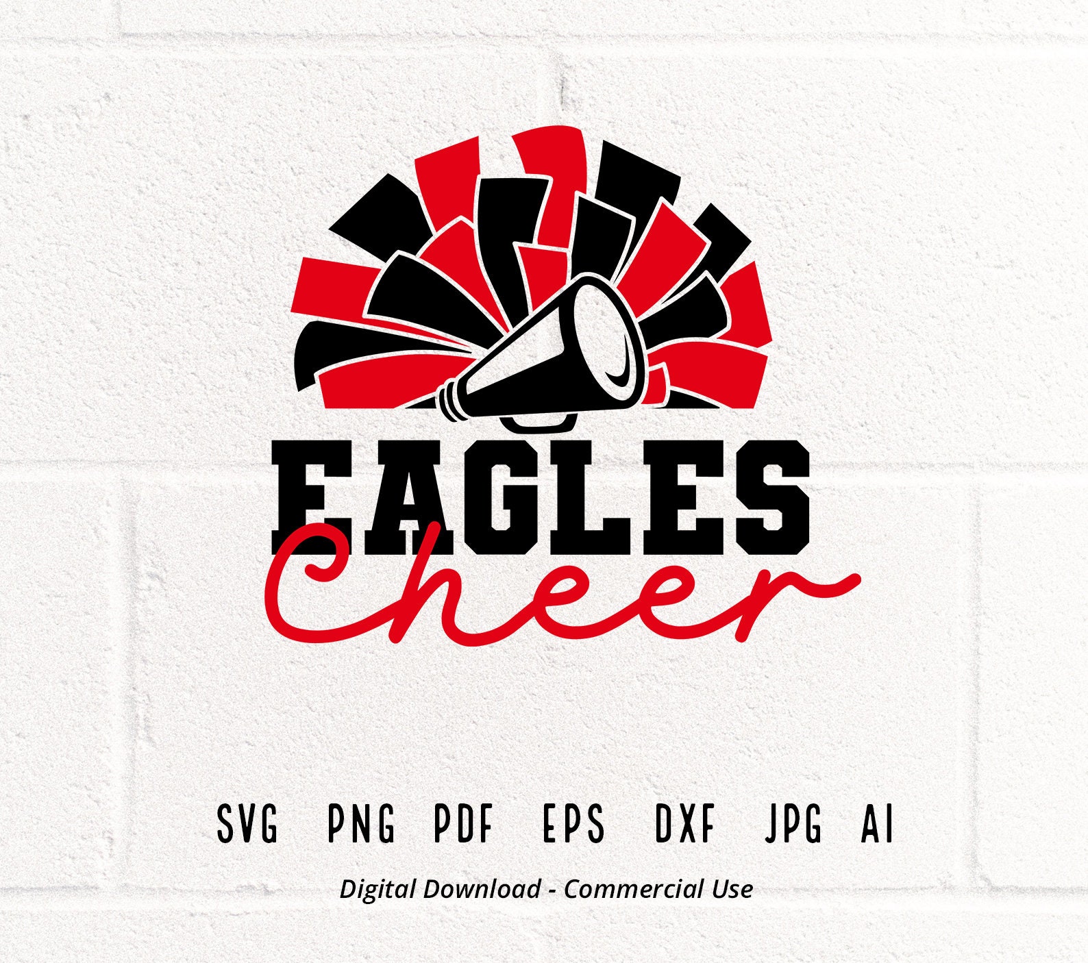 Eagles Cheer SVG PNG, Eagles Mascot svg | Inspire Uplift