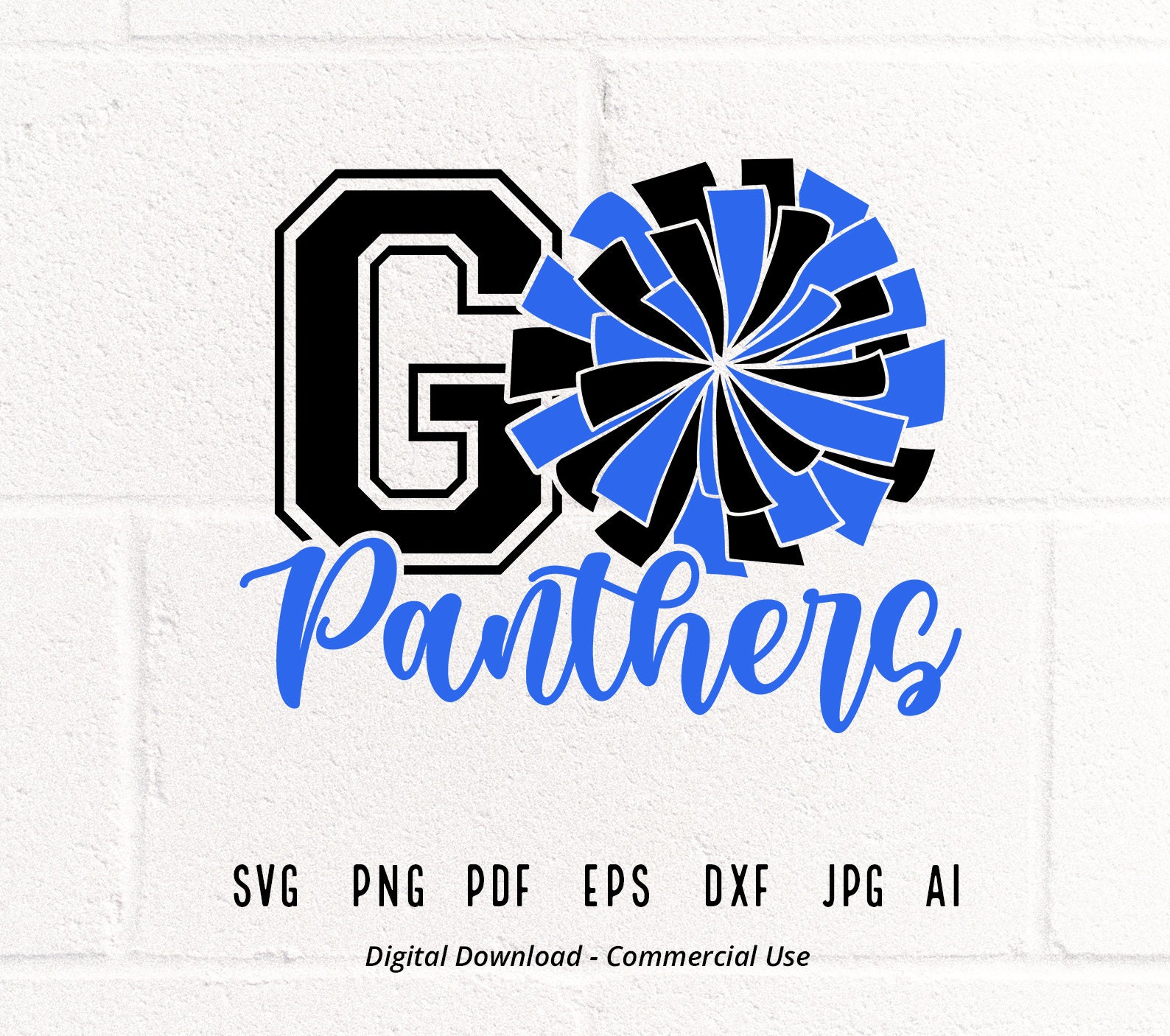 Go Panthers Cheer SVG PNG, Panthers Mascot svg | Inspire Uplift