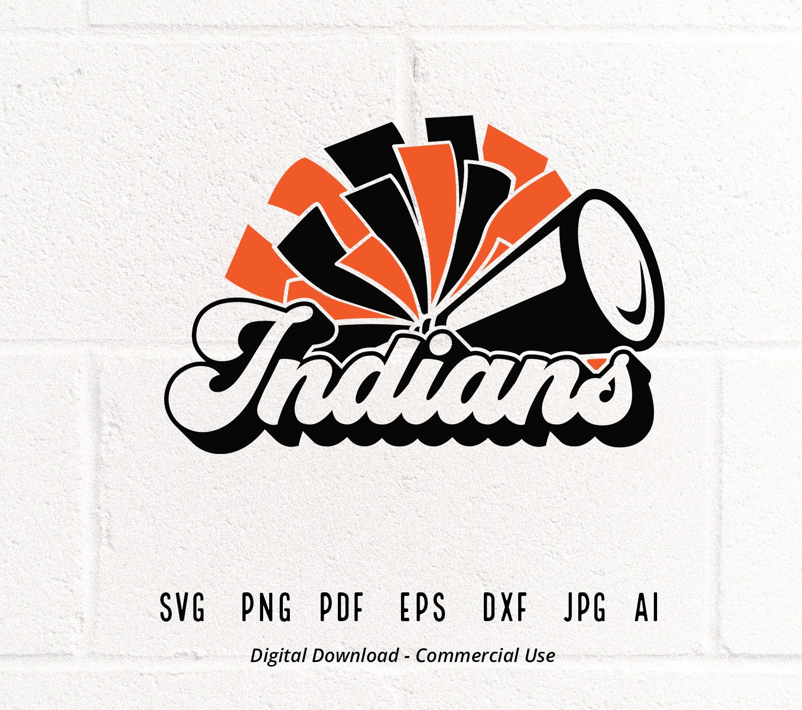 Indians Cheer SVG PNG, Indians Mascot svg - Inspire Uplift