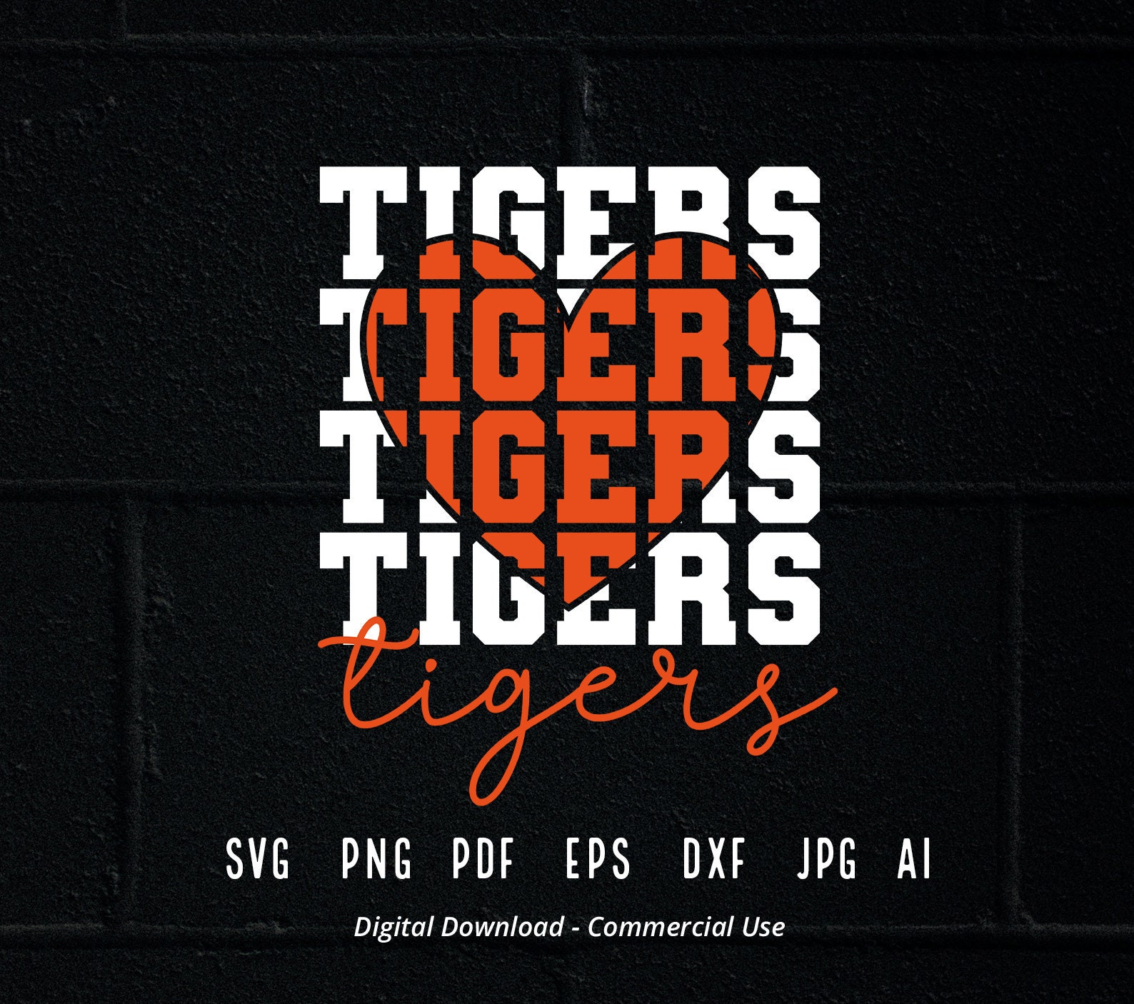 Stacked Tigers SVG,Tigers Mascot svg | Inspire Uplift