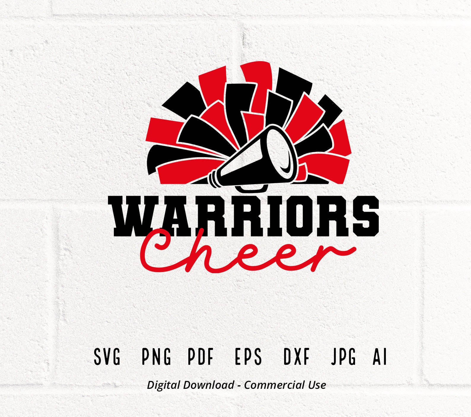 Warriors Cheer SVG PNG, Warriors Mascot svg | Inspire Uplift
