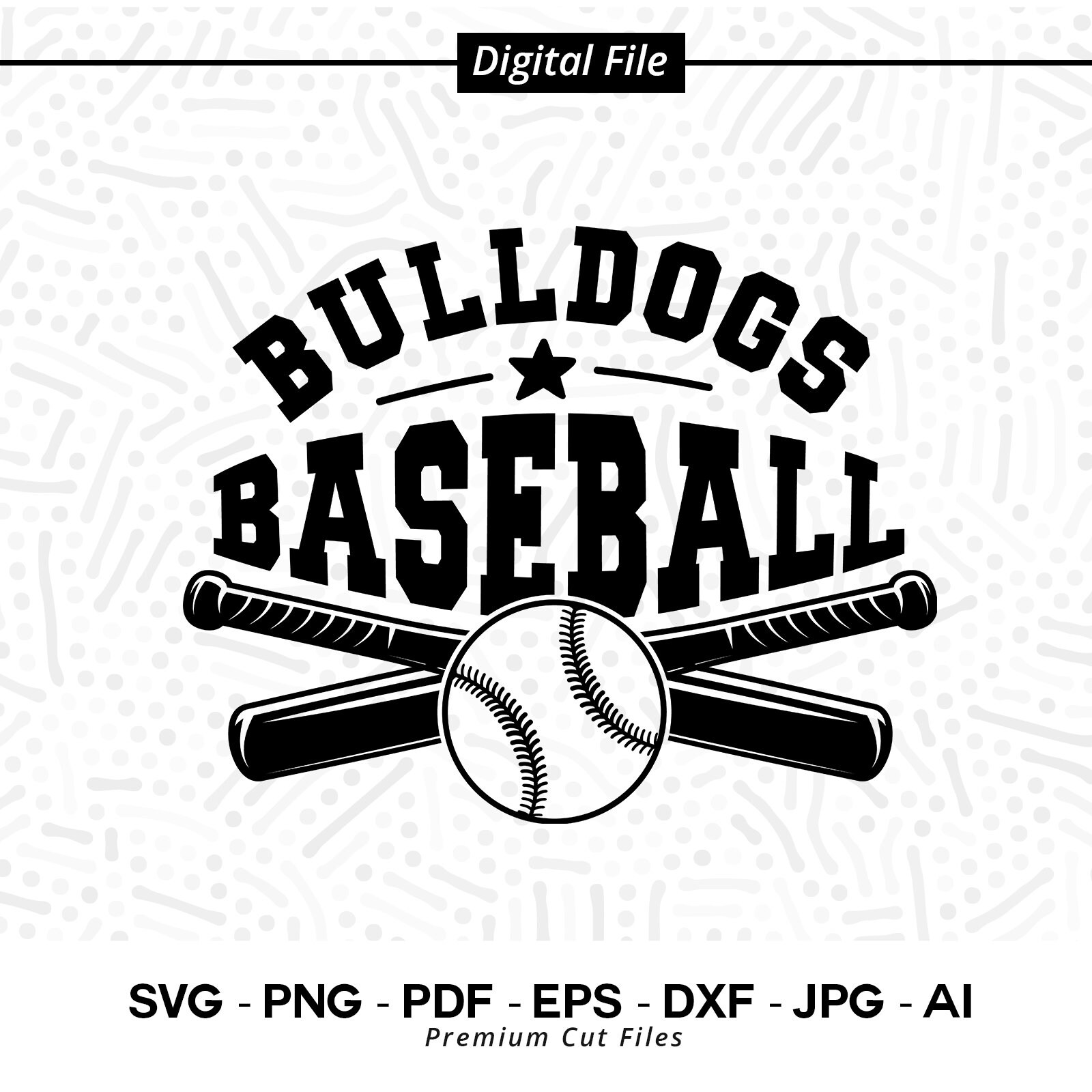 Baseball SVG PNG, Bulldogs | Inspire Uplift