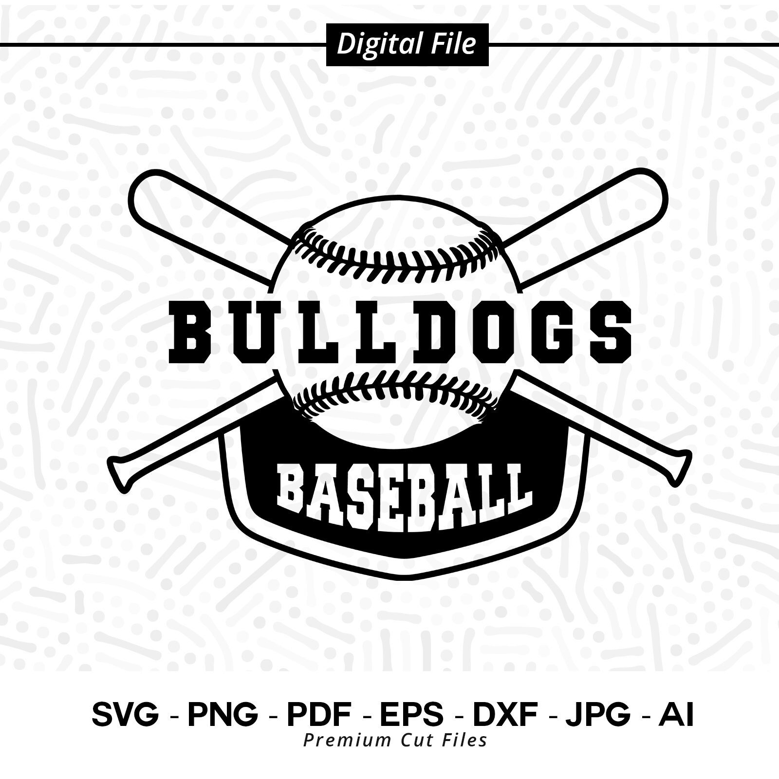 Baseball SVG PNG, Bulldogs - Inspire Uplift