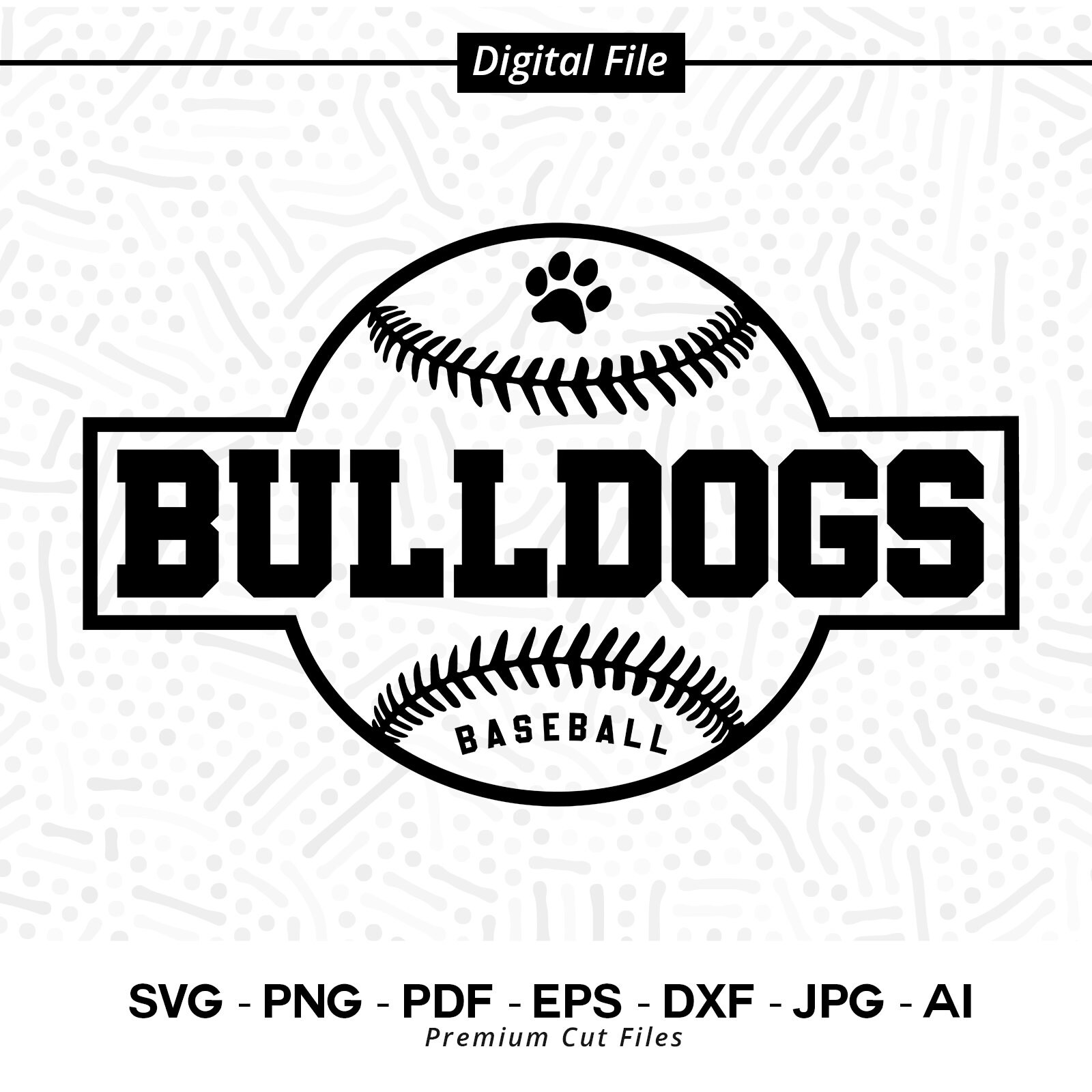 Baseball SVG PNG, Bulldogs | Inspire Uplift