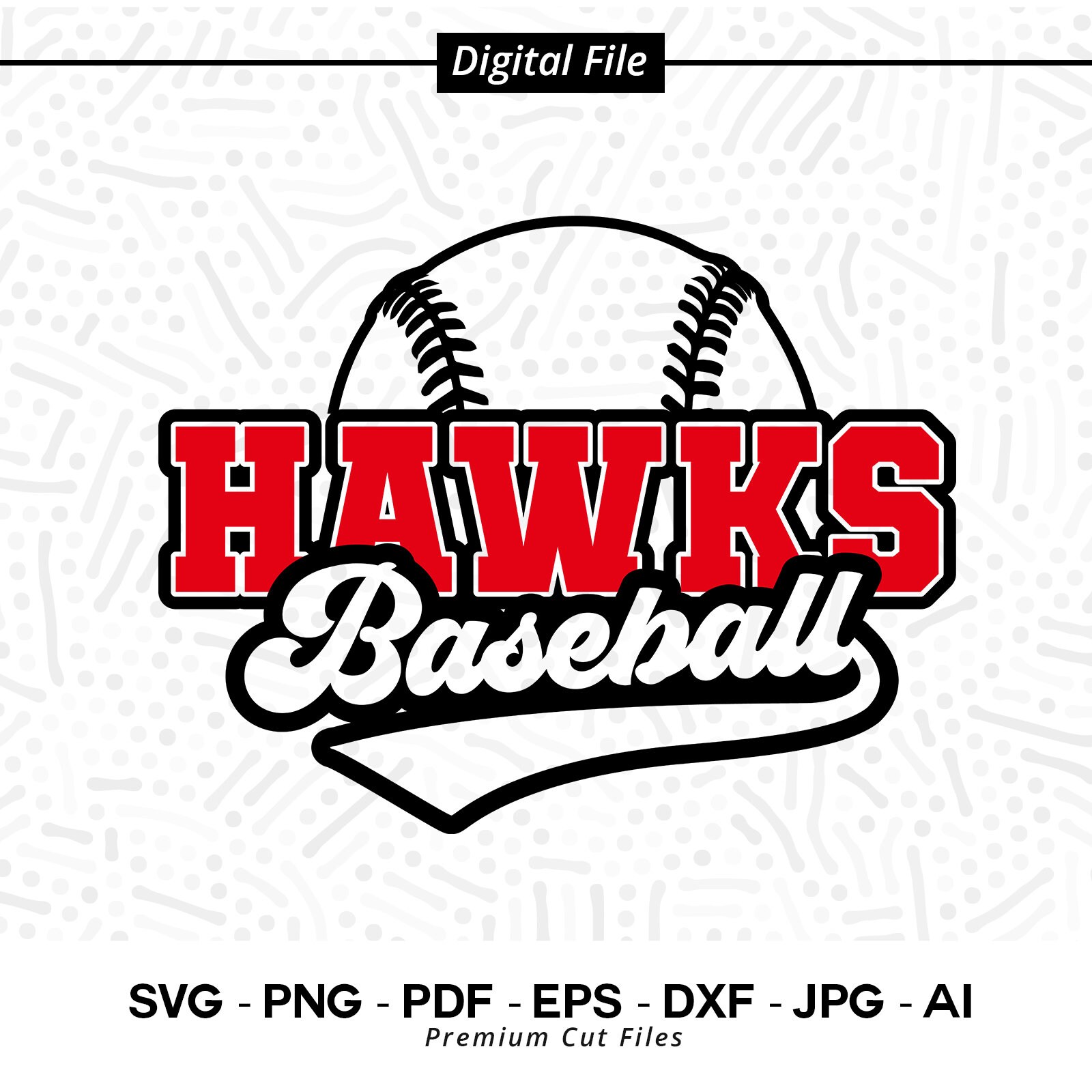 Baseball SVG PNG, Hawk Baseball | Inspire Uplift