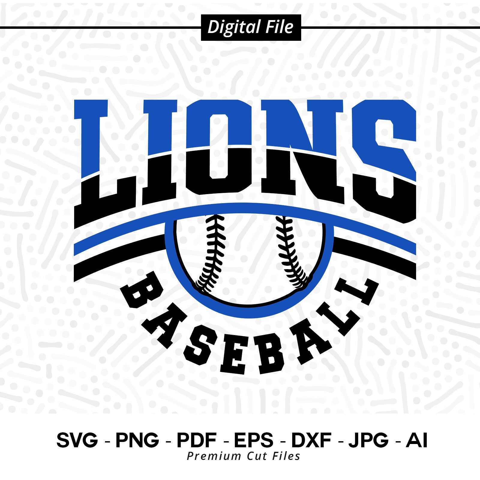 Baseball SVG PNG, Lions | Inspire Uplift