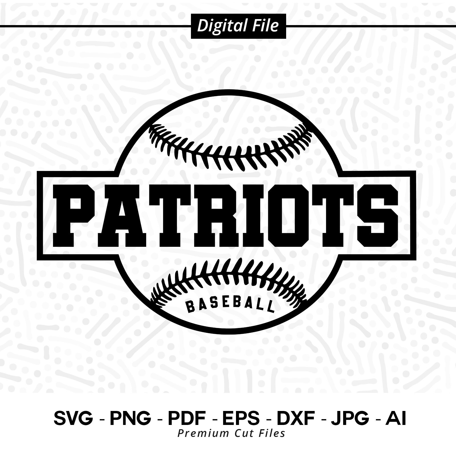 Baseball SVG PNG, Patriots | Inspire Uplift