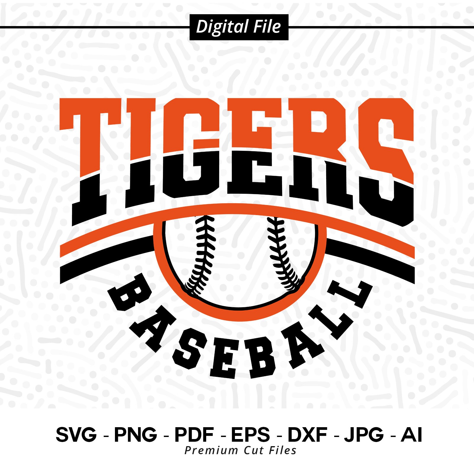 Baseball SVG PNG, Tiger Baseball | Inspire Uplift