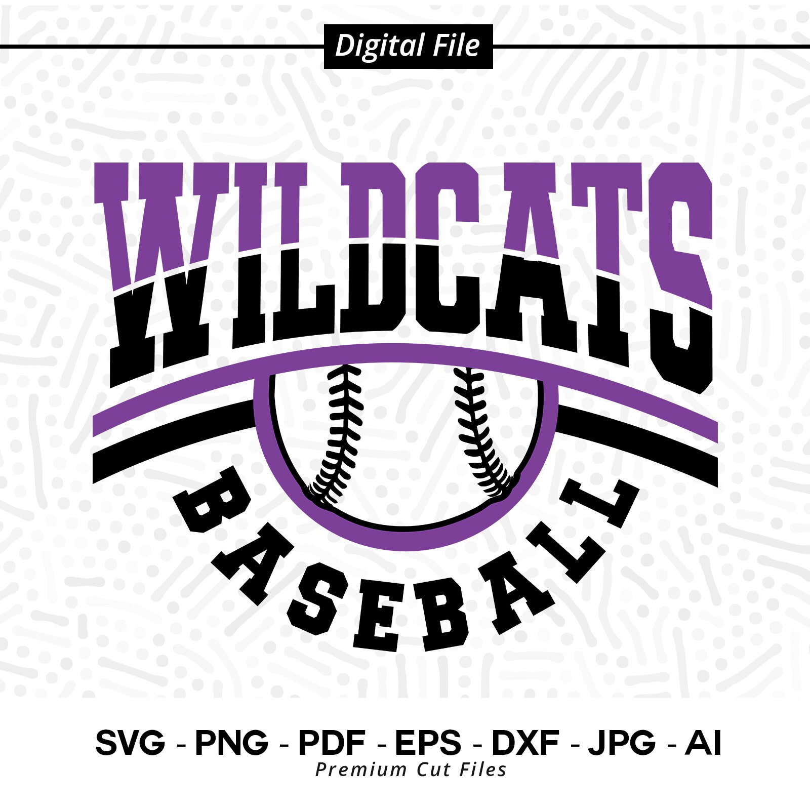 Baseball SVG PNG, Wildcat Baseball | Inspire Uplift