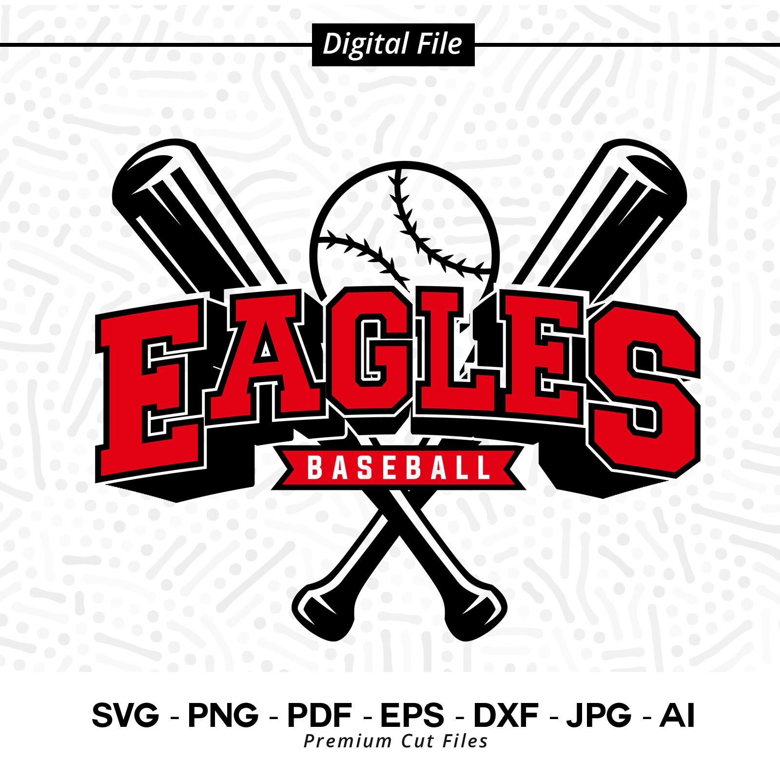 Eagles Baseball SVG PNG, Baseball svg | Inspire Uplift