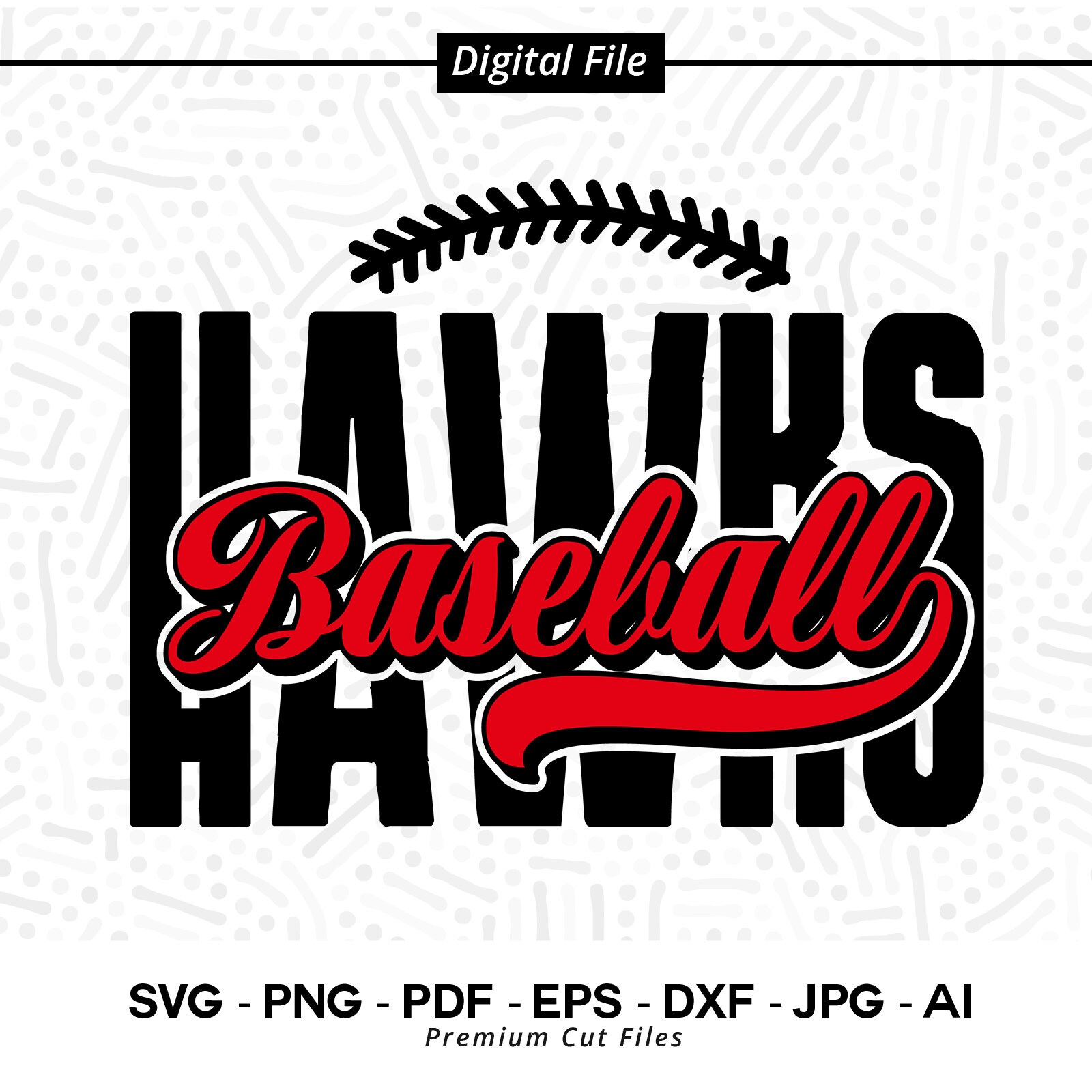 Hawks Baseball SVG PNG, Baseball svg - Inspire Uplift
