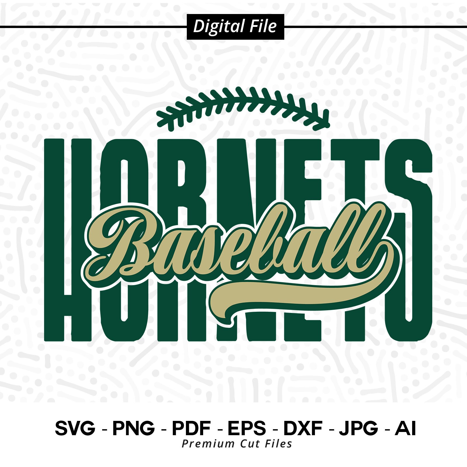 Hornets Baseball SVG PNG, Baseball svg | Inspire Uplift