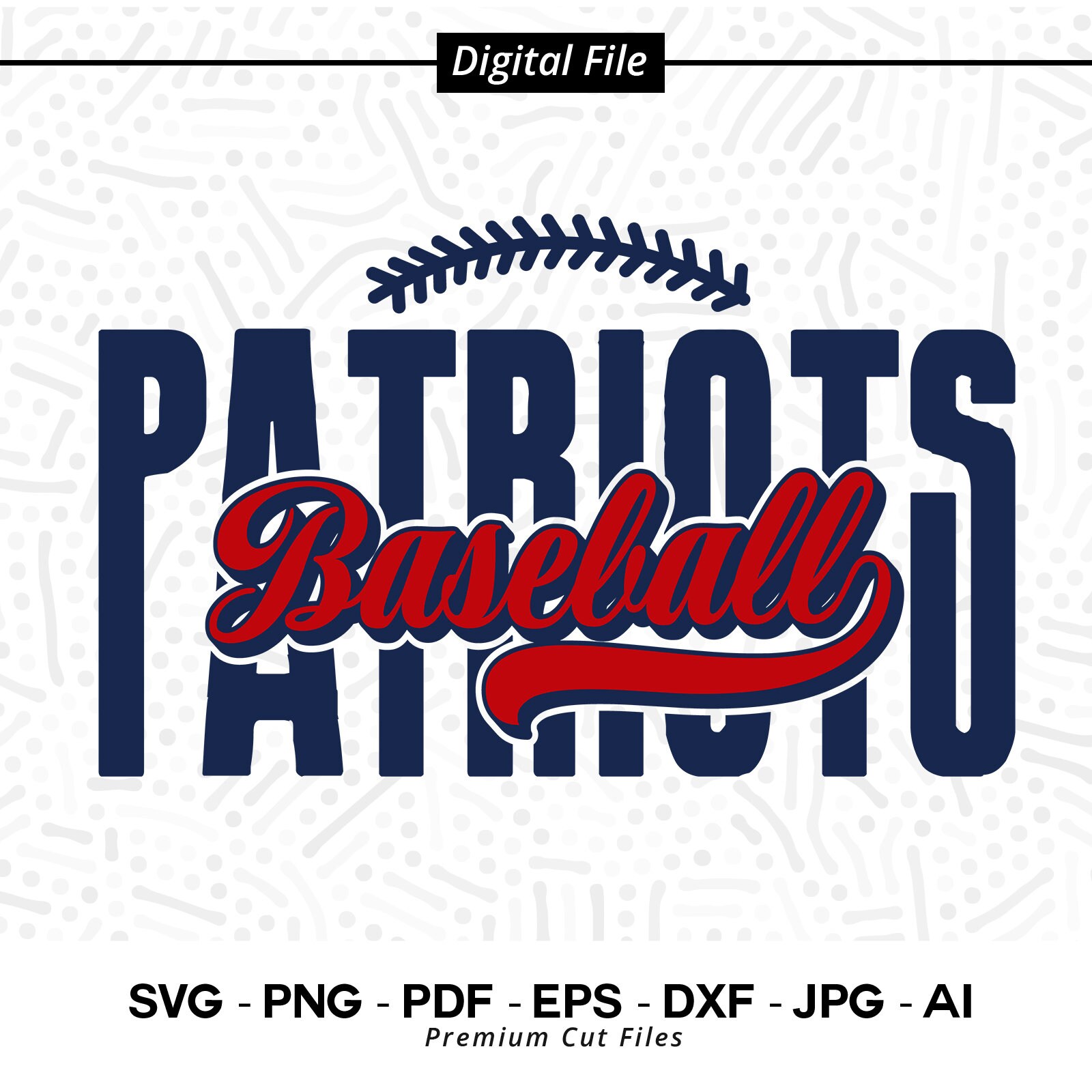 Patriots Baseball SVG PNG, Baseball svg | Inspire Uplift