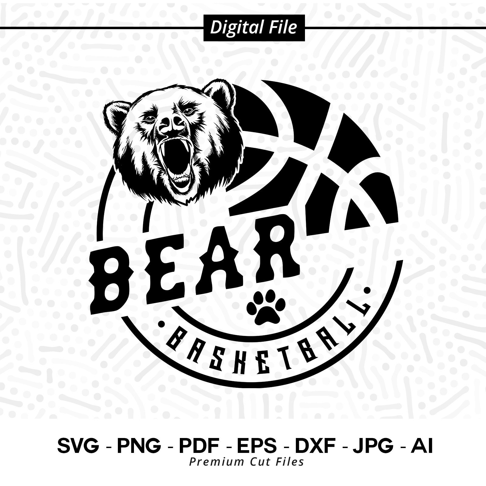 Basketball SVG PNG, Bear Basketball svg | Inspire Uplift