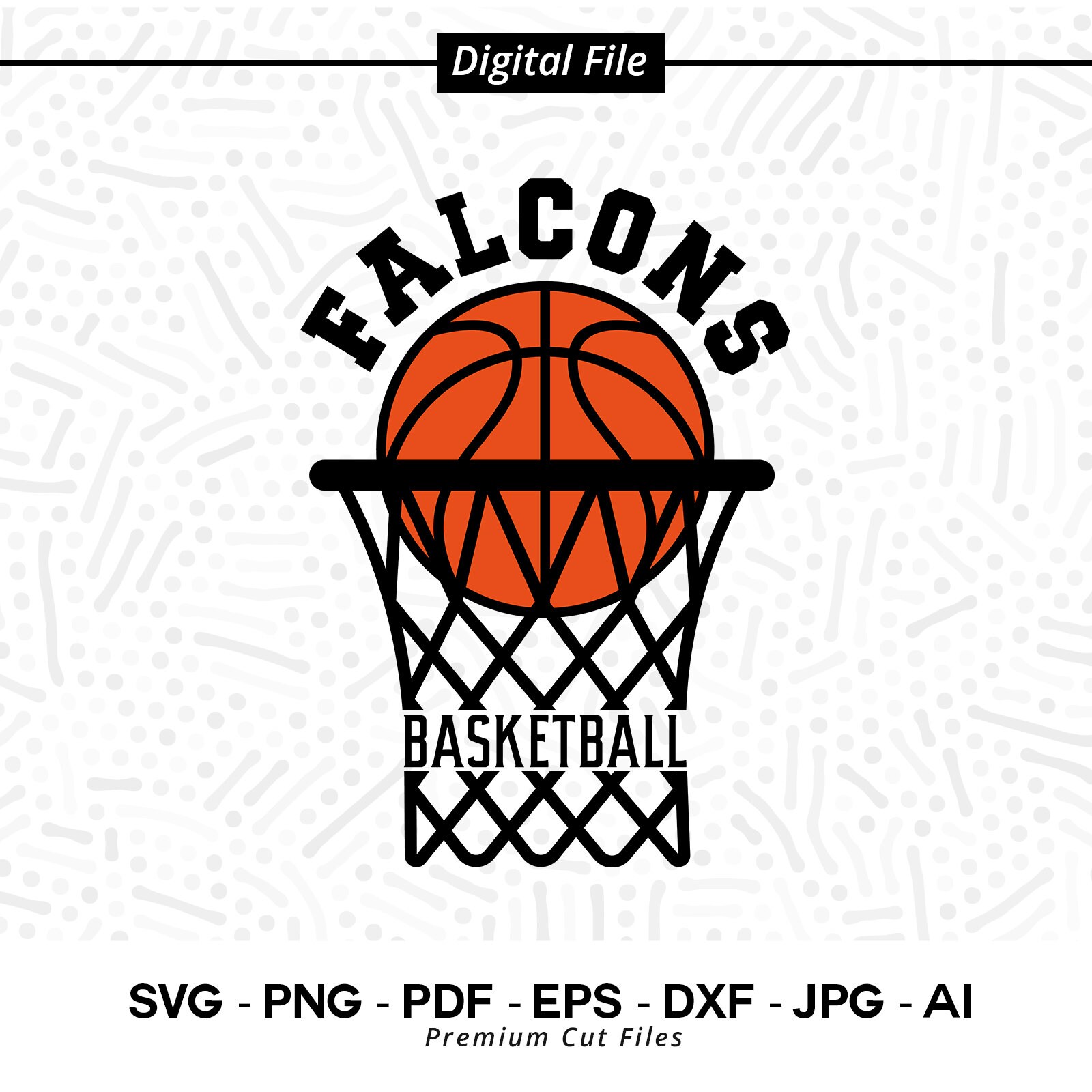 Basketball SVG PNG, Falcon Basketball | Inspire Uplift