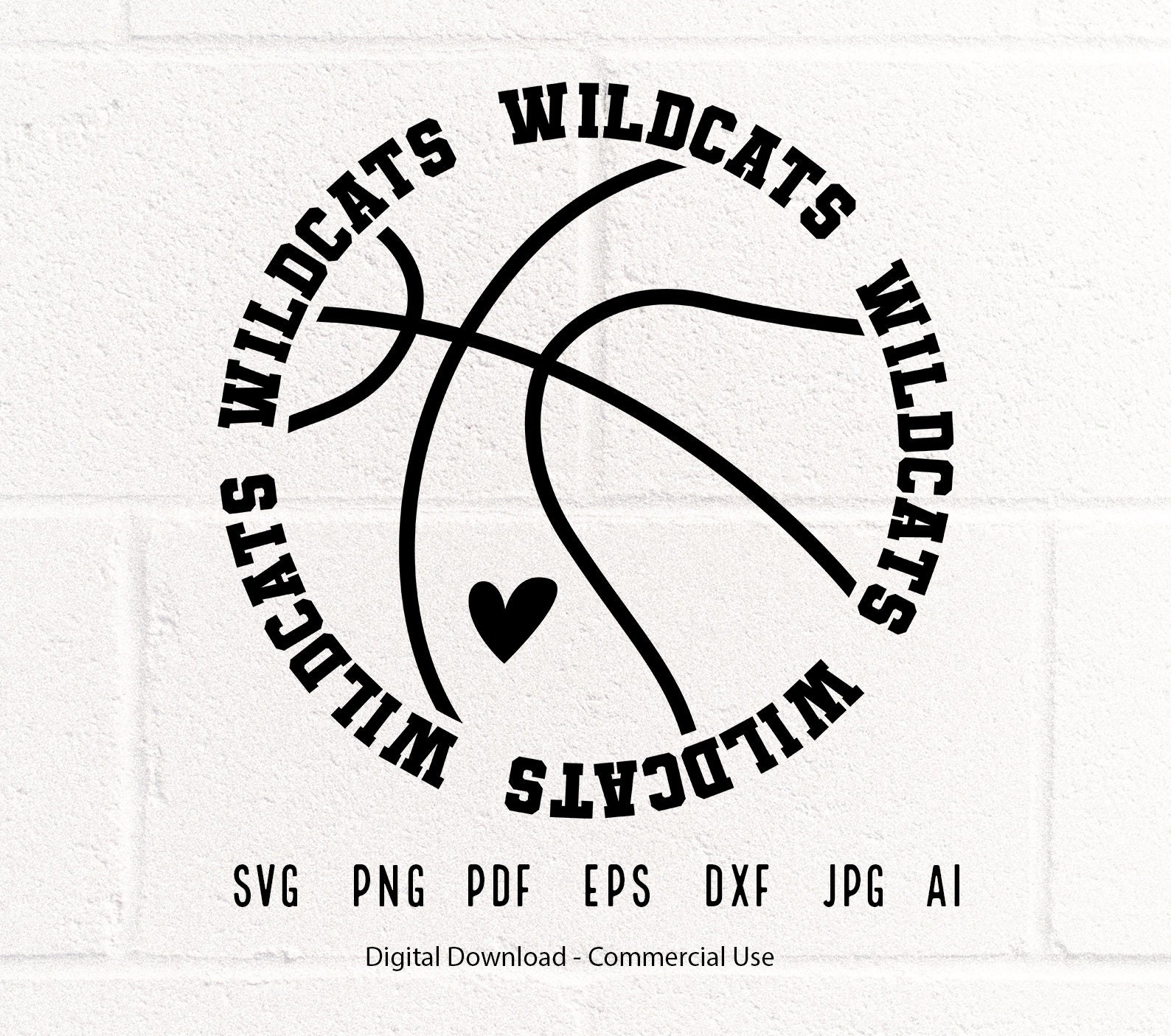 Wildcats Basketball SVG PNG, Wildcats Mascot svg | Inspire Uplift
