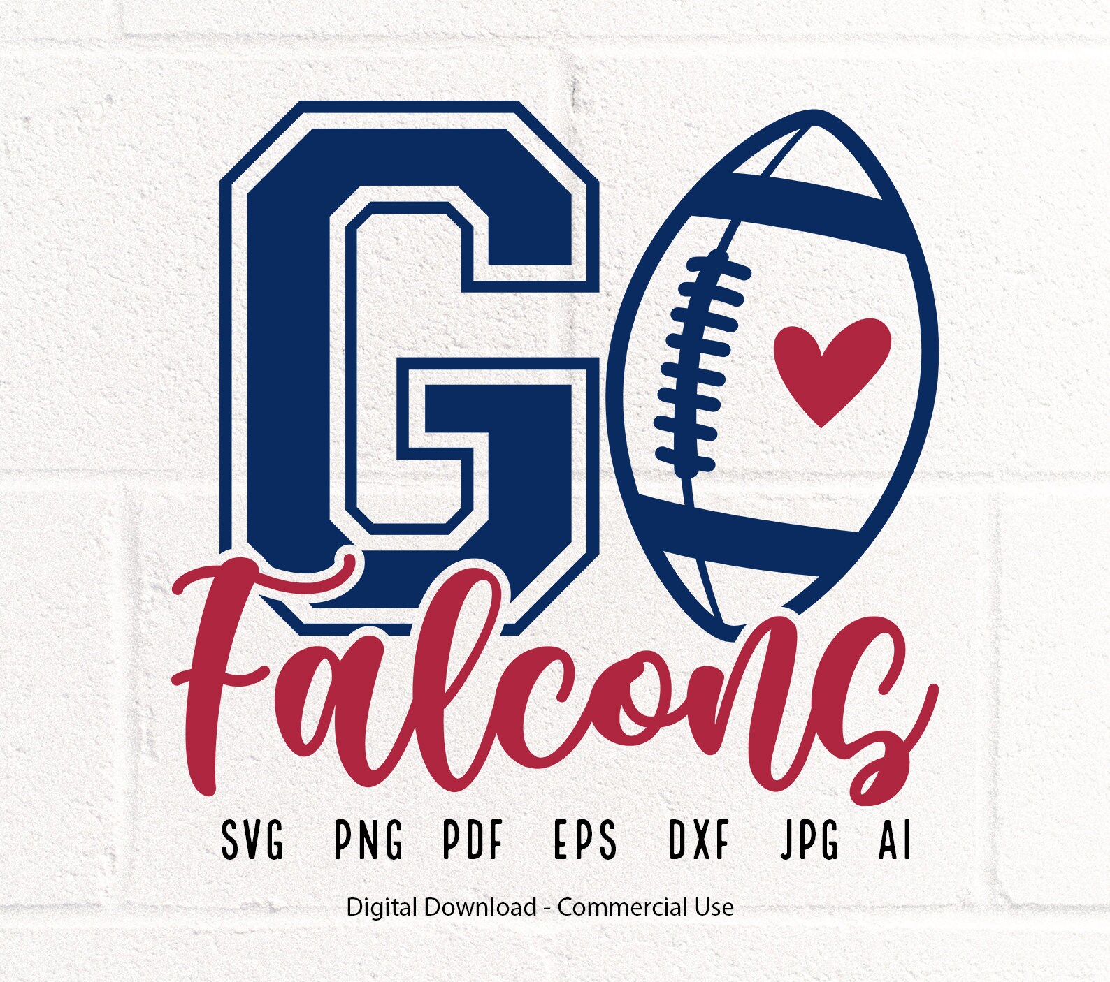 Falcons SVG PNG, Falcons Football svg | Inspire Uplift
