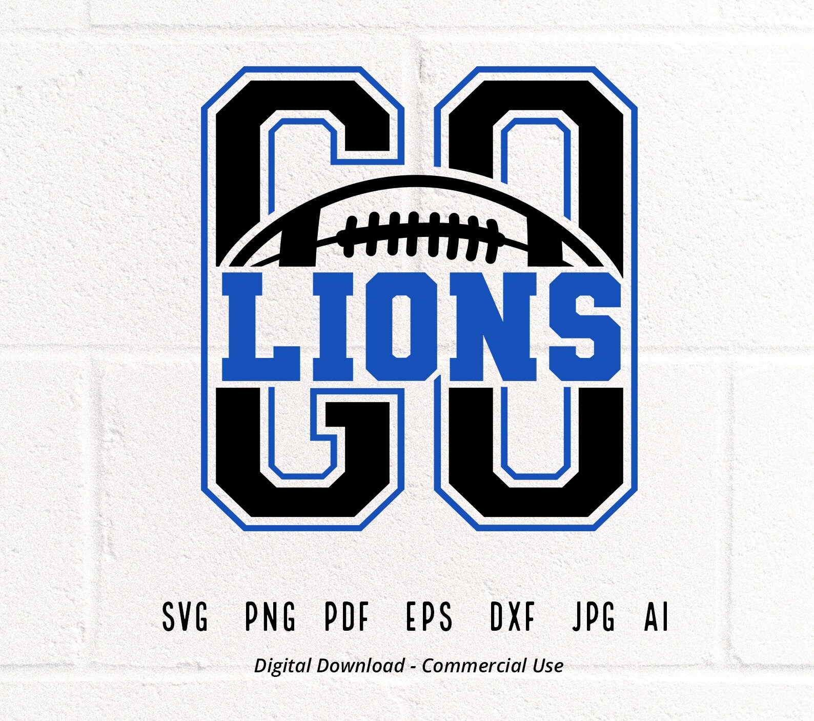GO Lions SVG, Lions Mascot svg - Inspire Uplift