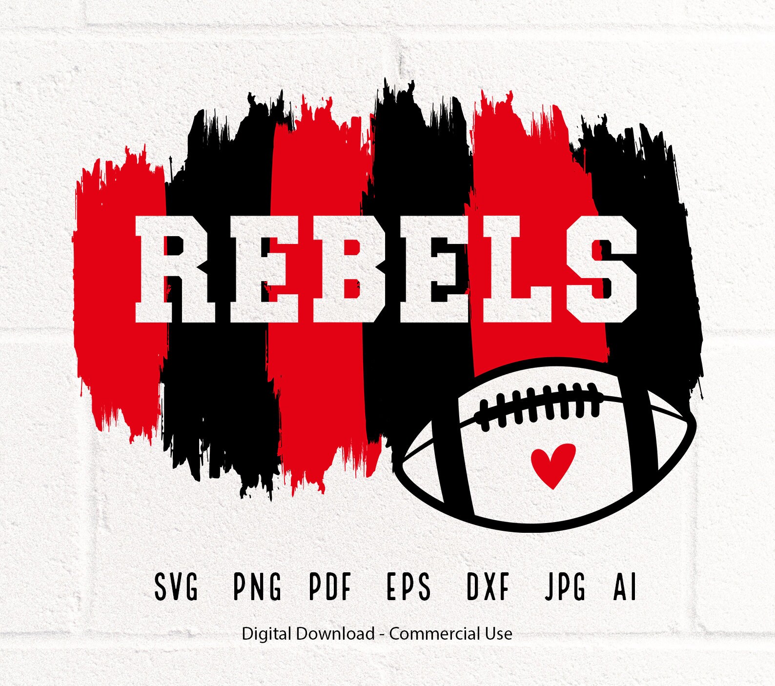 Rebel Football svg, Rebel | Inspire Uplift