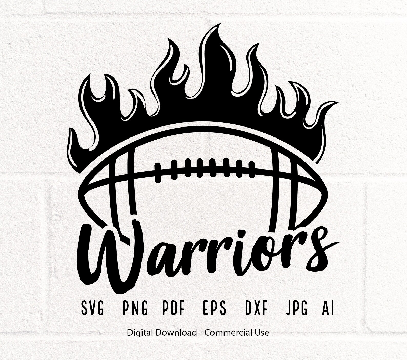 Warriors SVG PNG, Warriors Football svg | Inspire Uplift