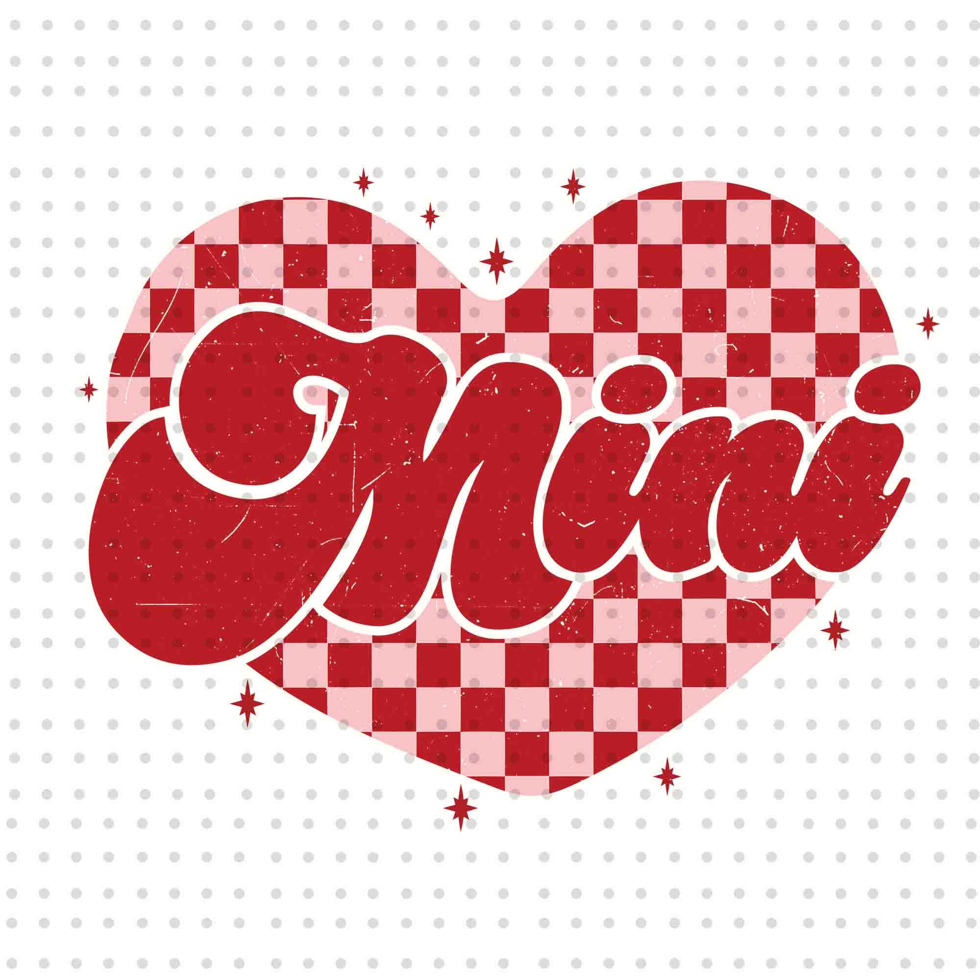 Mini Checkered Heart PNG, Love Png, Heart Png, Retro Valenti - Inspire ...