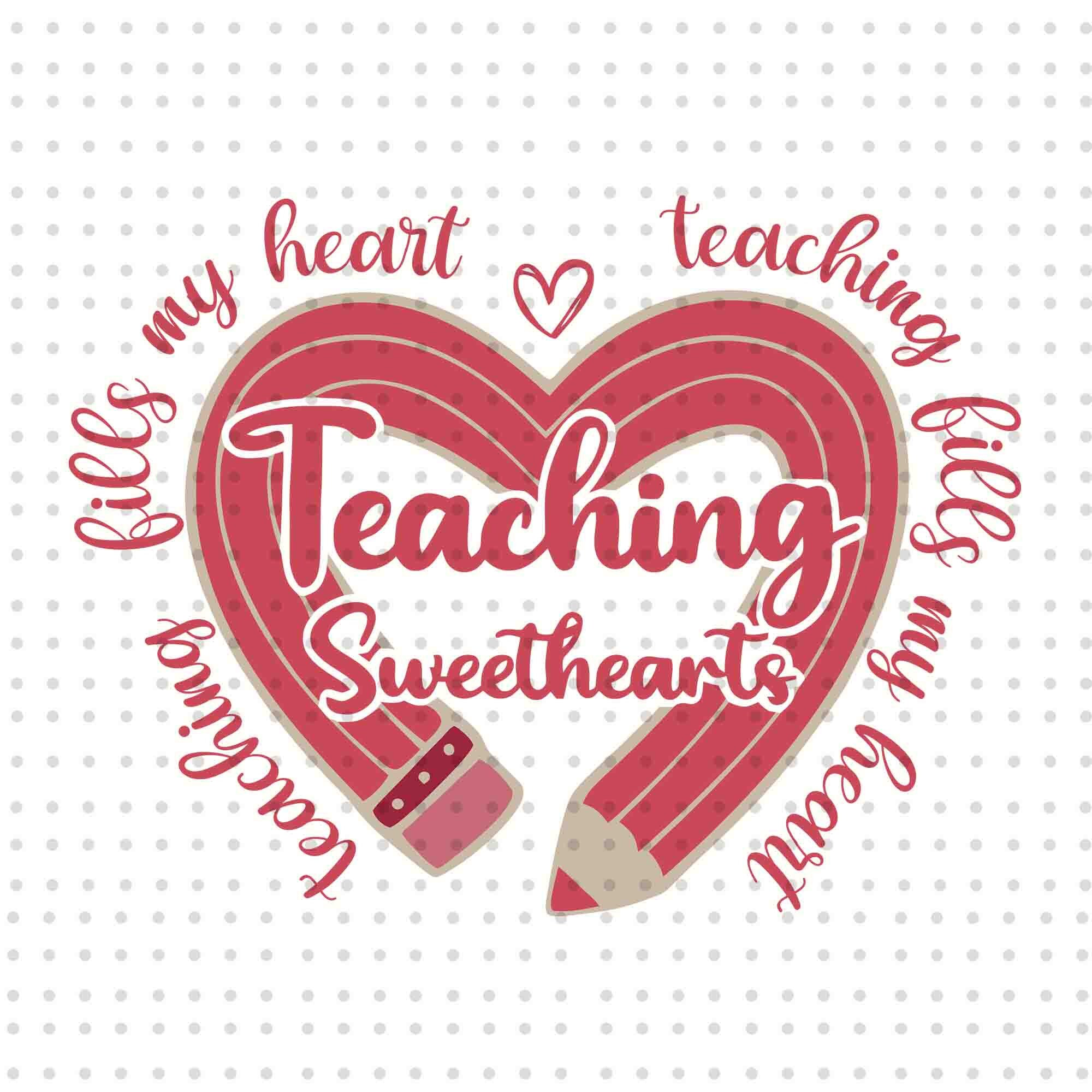 Teaching Sweethearts PNG, Valentines Day Png, Teacher Valent - Inspire ...