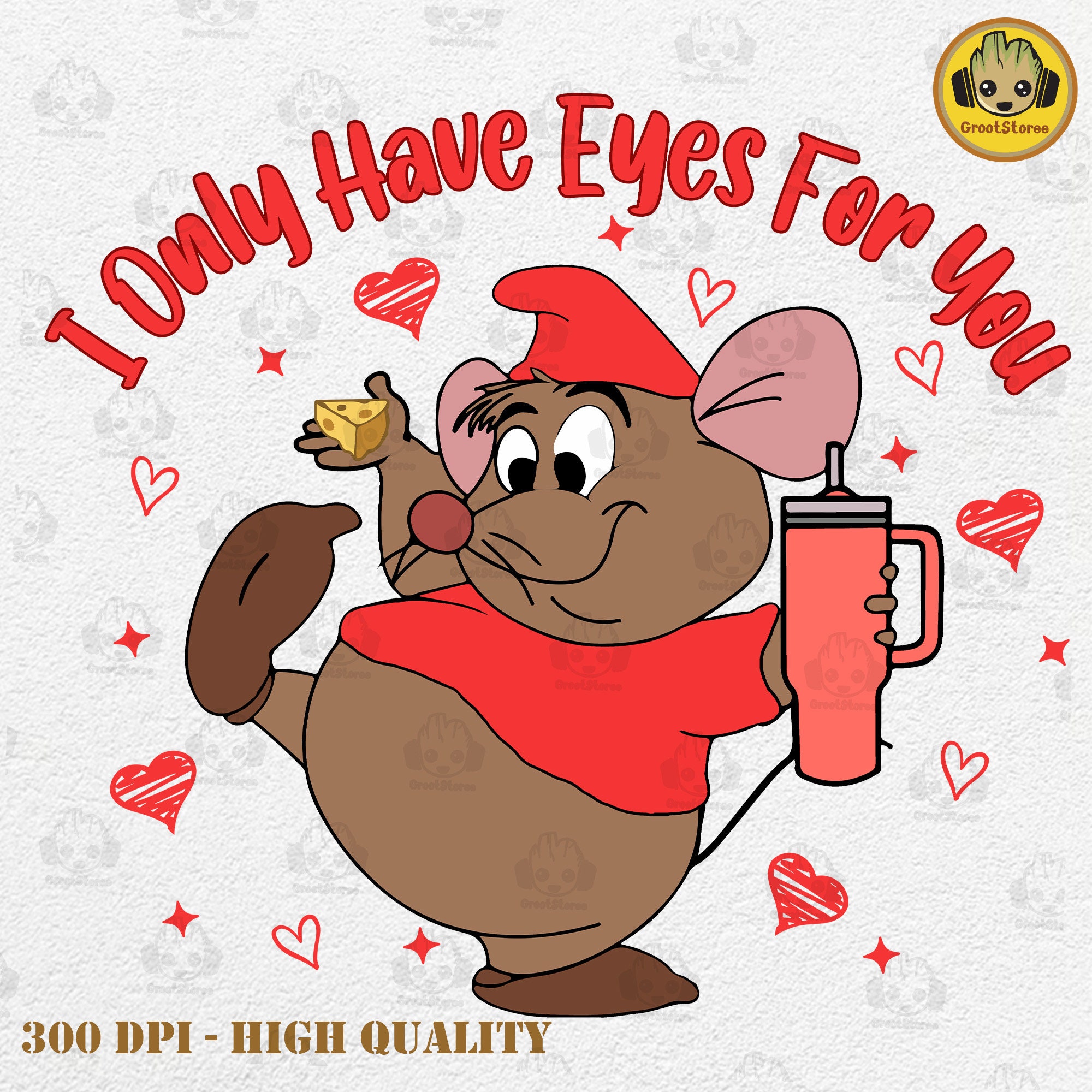 Valentine Gus Mouse Png, Valentines Day Png, Heart Stanley C - Inspire ...