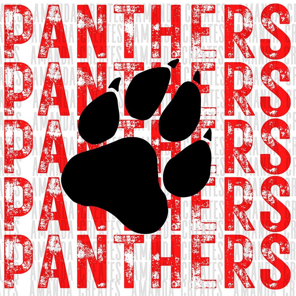 Panthers Paw Distressed Mascot Design PNG, Digital Download | Inspire ...