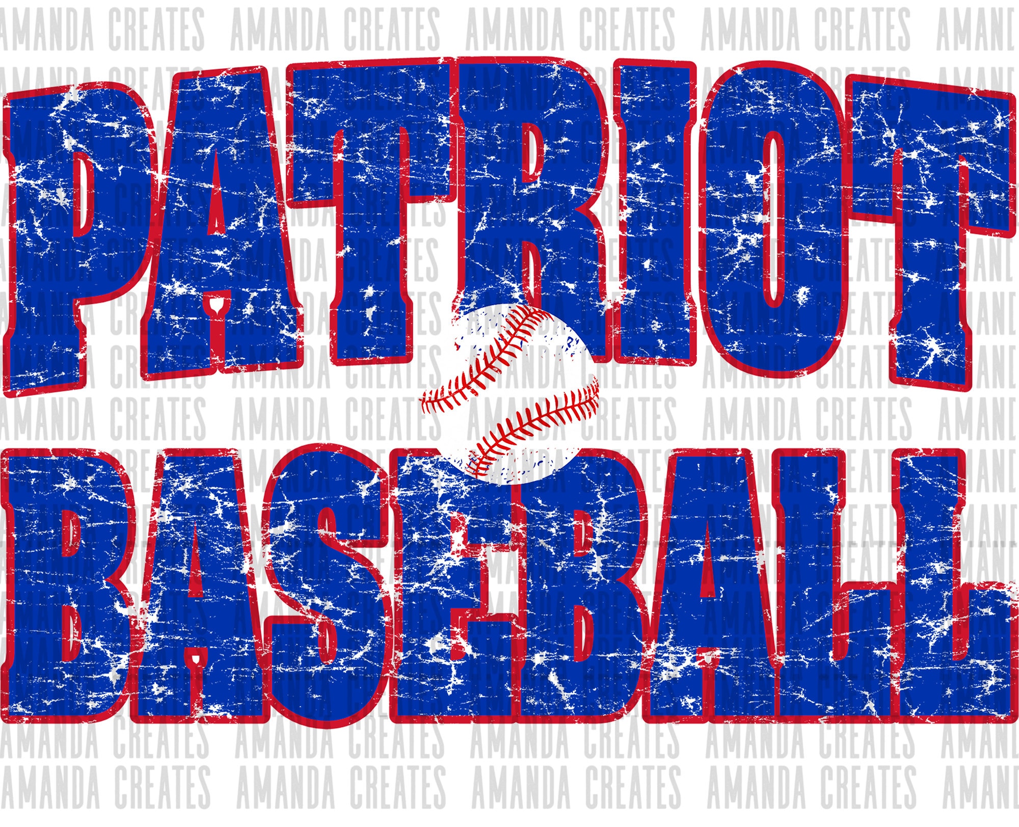 Patriot Baseball Distressed Mascot Design PNG, Digital Downl | Inspire ...
