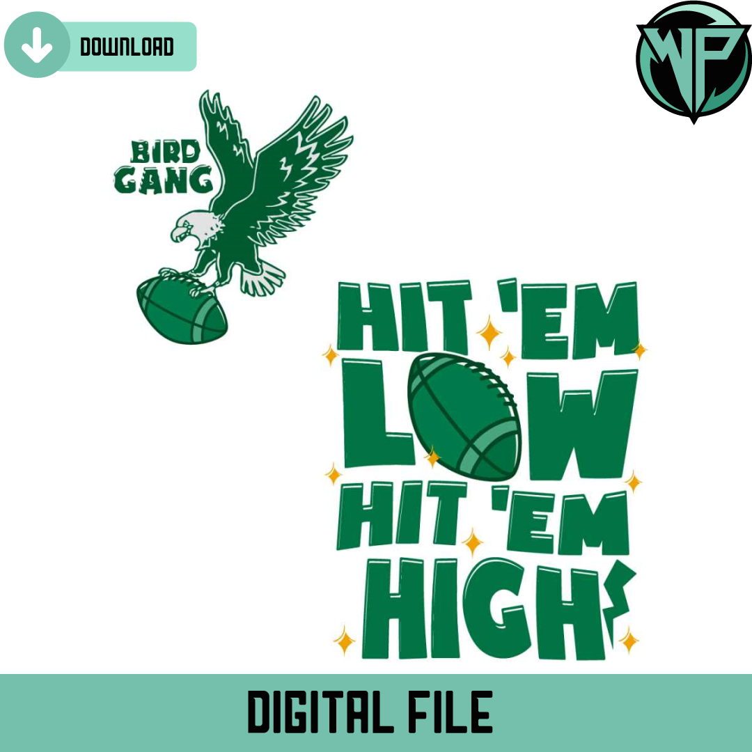 Hit Em Low Hit Em High Svg Digital Download | Inspire Uplift