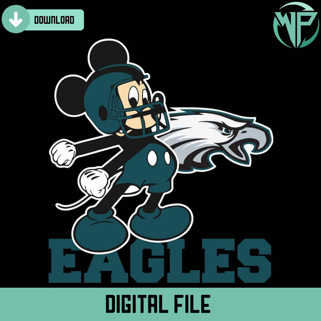 Mickey Mouse Eagles Svg Digital Download - Inspire Uplift