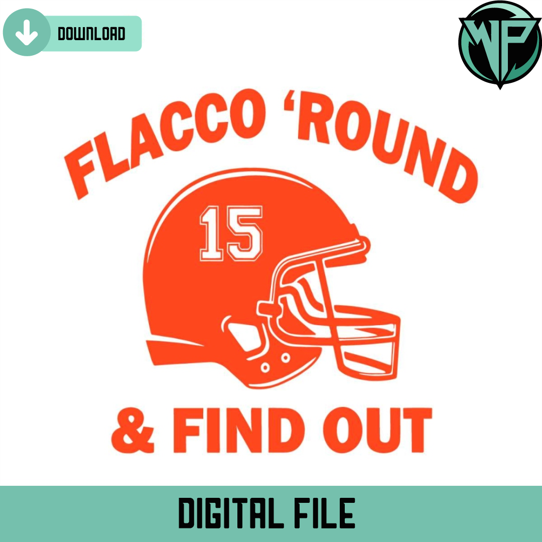 Helmet 15 Flacco Round And Find Out Svg Digital Download - Inspire Uplift
