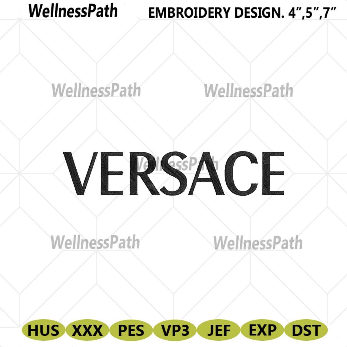 Versace Wordmark Logo Embroidery Instant Download - Inspire Uplift